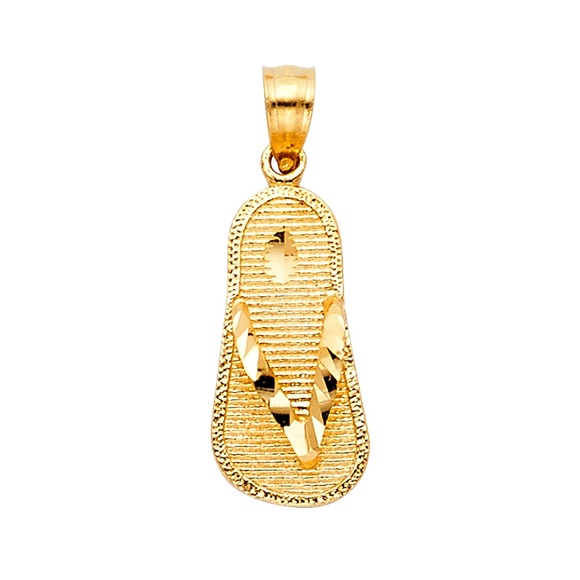 TGDJ | Accessories | 4k Yellow Gold Sandal Pendant | Poshmark